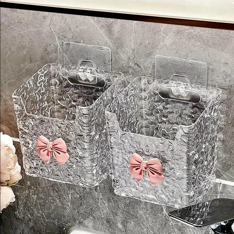 Transparent Wall-Mounted Water Wave Storage Box